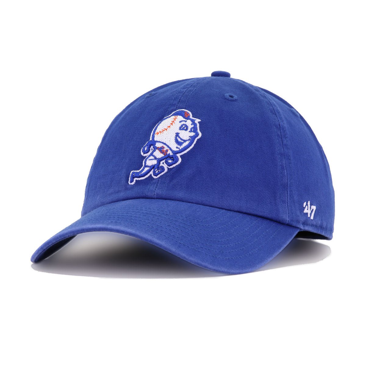 New York Mets Light Royal Blue Mr Met 47 Brand Clean Up Dad Hat New York Mets Light Royal Blue Mr Met 47 Brand Clean Up Dad Hat
